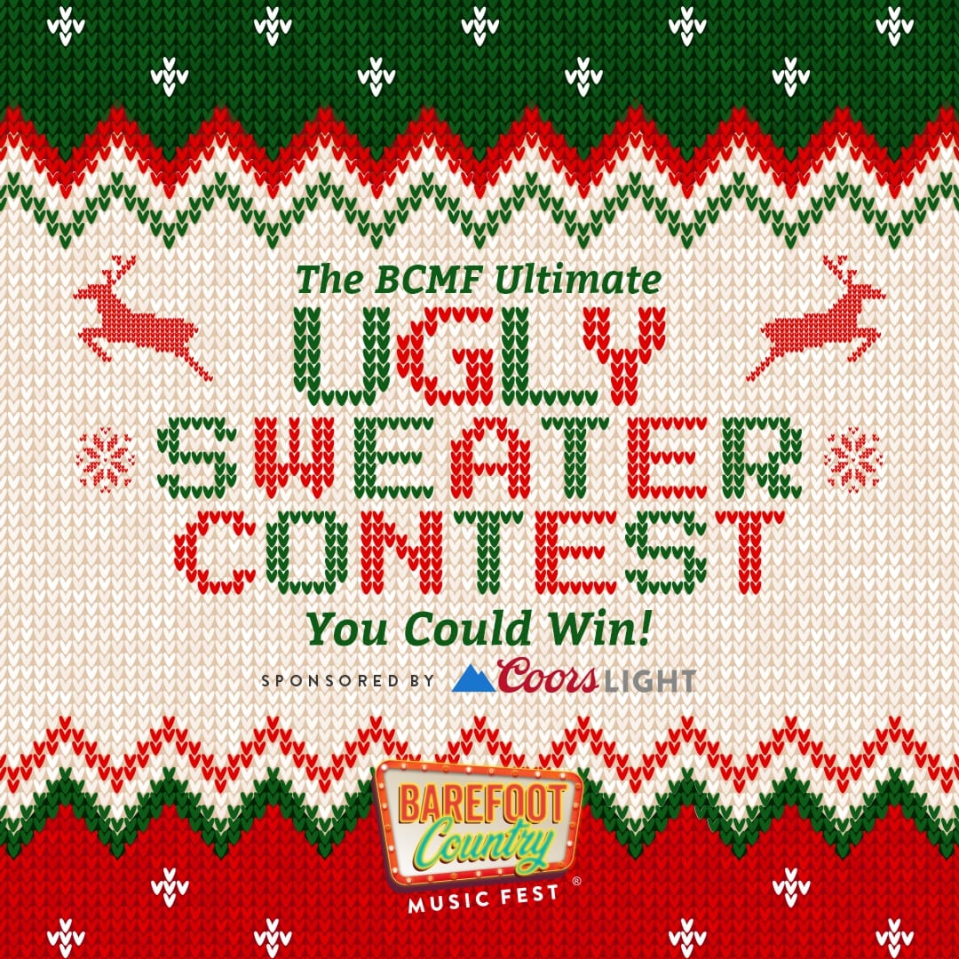 Ugly Christmas Sweater Contest 2025 | Barefoot Country Music Fest