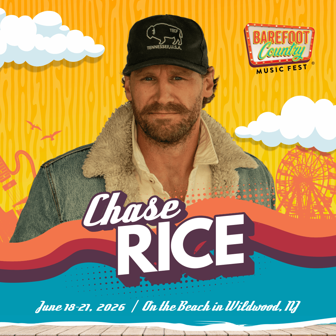 Chase Rice is Coming to BCMF 2026! | Barefoot Country Music Fest